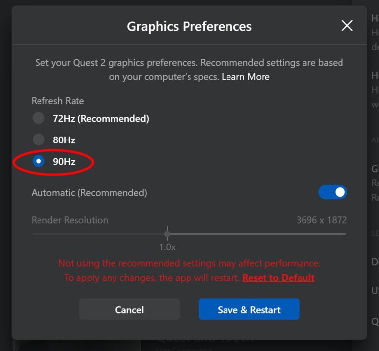 Meta Link: How To Increase PCVR Image Quality On Meta Quest!